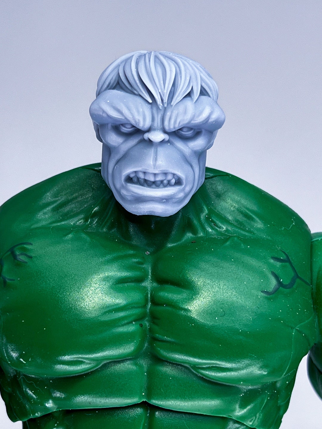 1/12 3D Printed Head Sculpt Mcfarlane Style Angry Green Man - Etsy