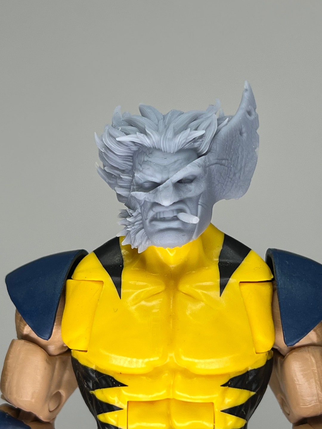 1/12 3D Printed Head Sculpt Battle Damaged Mutant Canadian Hero - Etsy UK