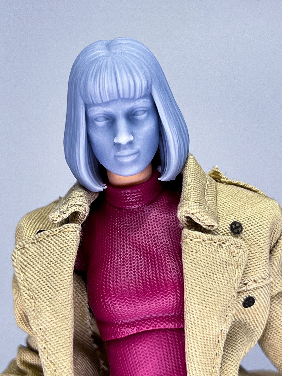 1/12 Bespoke Sculpted Head Uma Thurman Pulp Fiction Mia Wallace - Etsy UK