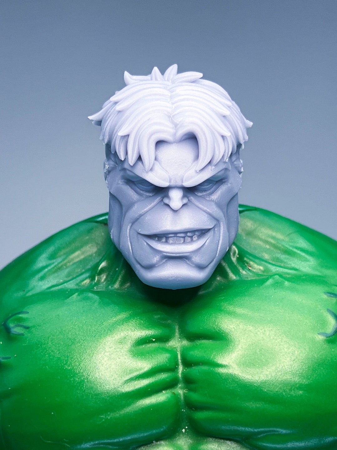1/12 3D Printed Head Sculpt Angry Green Man 97 Style - Etsy