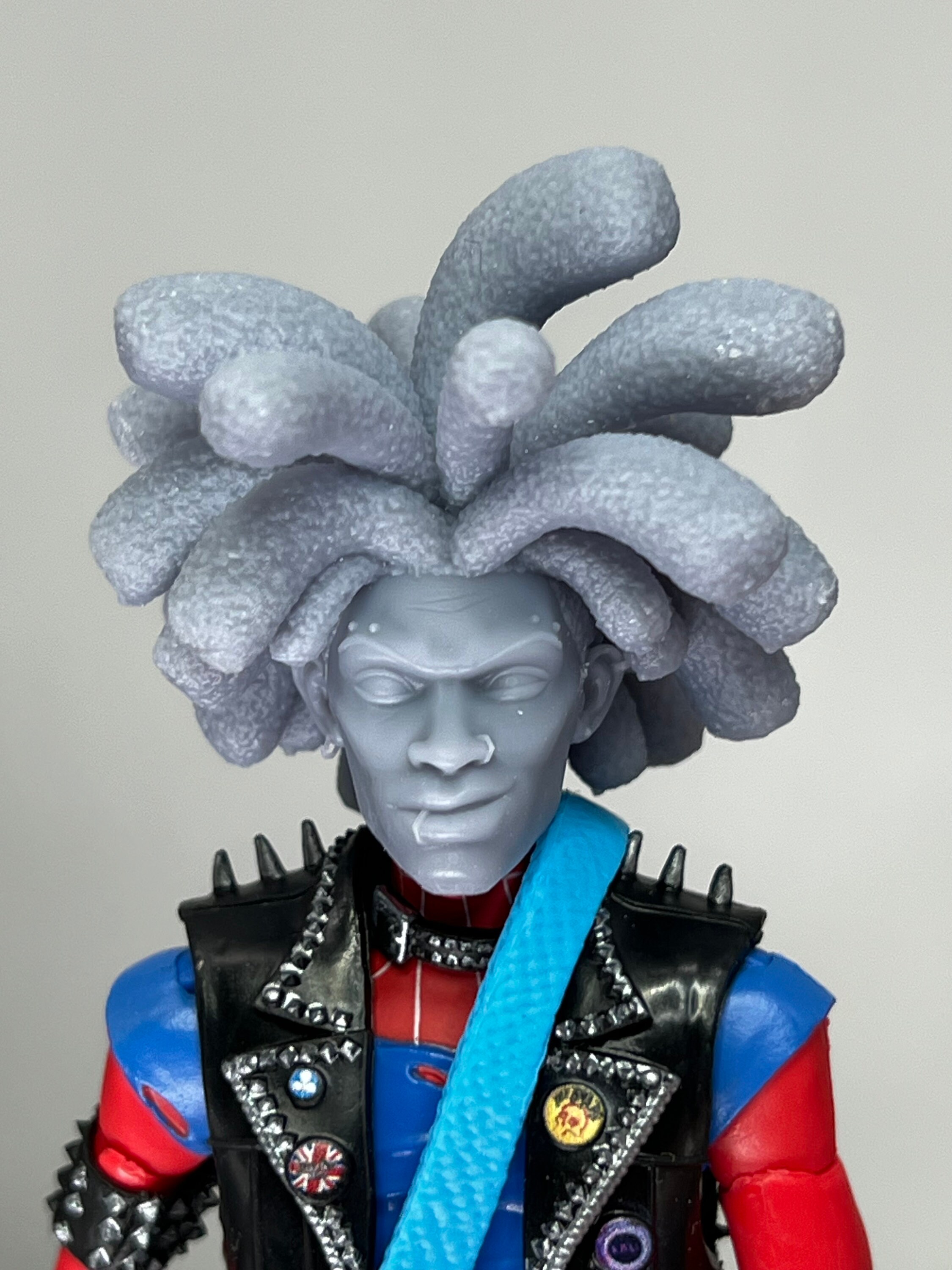 1/12 Bespoke Sculpted Head Punk Multiverse Spider Hero - Etsy