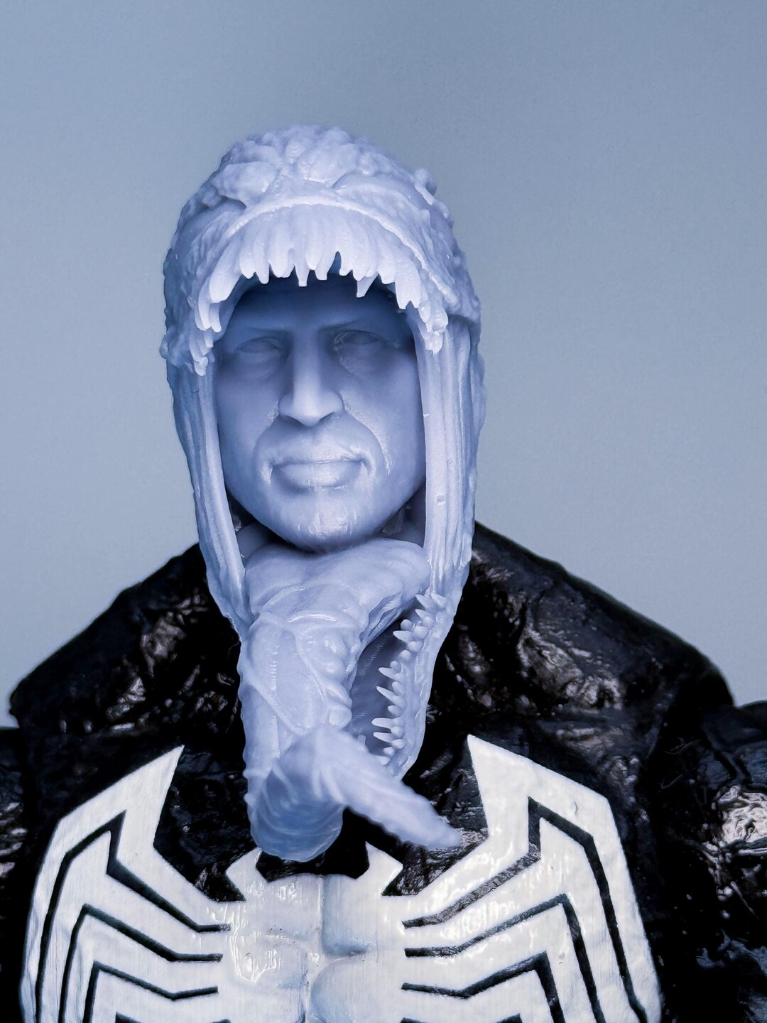 1/12 3D Printed Head Sculpt Tom Hardy Eddie the Alien Goo Full Head - Etsy