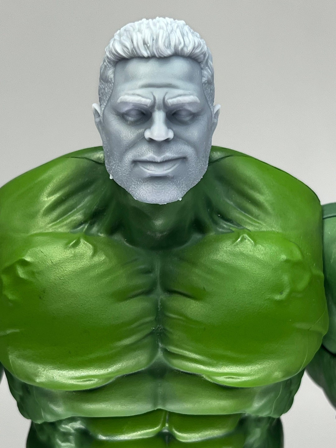 1/12 3D Printed Head Sculpt Smart Angry Green Man Ruffalo Version - Etsy