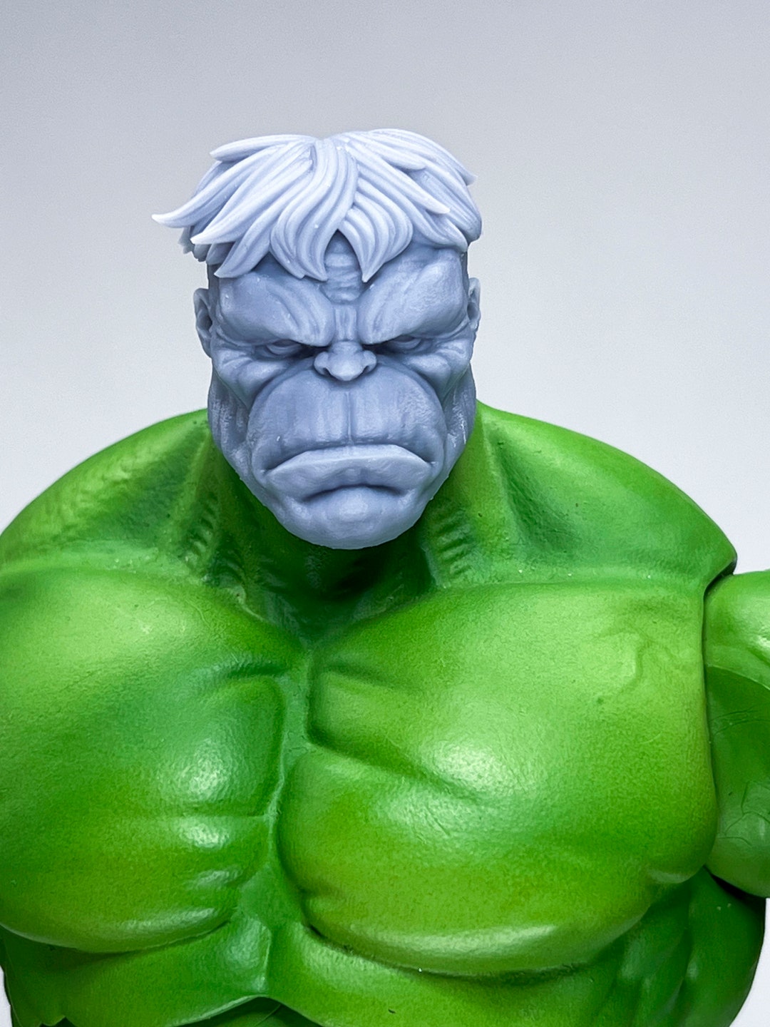 1/12 Bespoke Sculpted Head Angry Green Man Fixit - Etsy