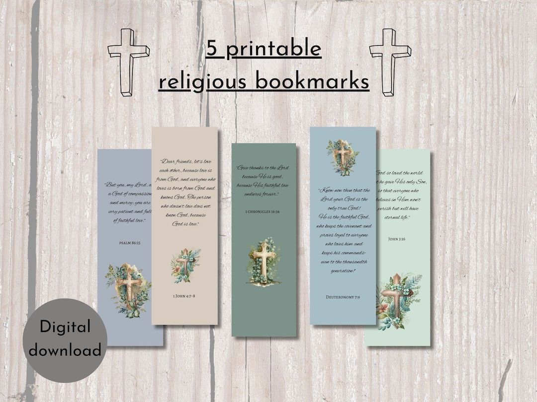 Religious Bookmarks, Catholic Bookmarks, Bookmark With Cross, Bible ...