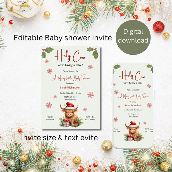 December Baby Shower Invitation - Etsy