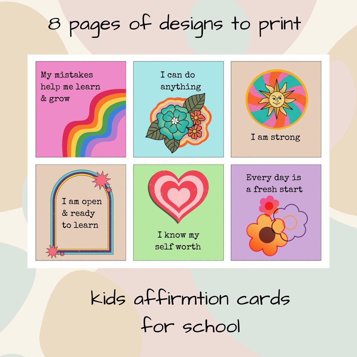 Affirmation Cards for Teens, Tween Affirmation, Affirmation Cards for ...
