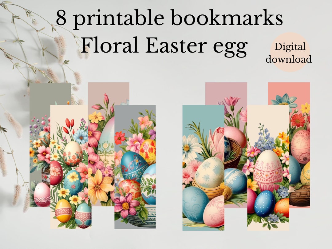 Easter Bookmark Printable Easter Gift Teacher Easter Egg Printable ...