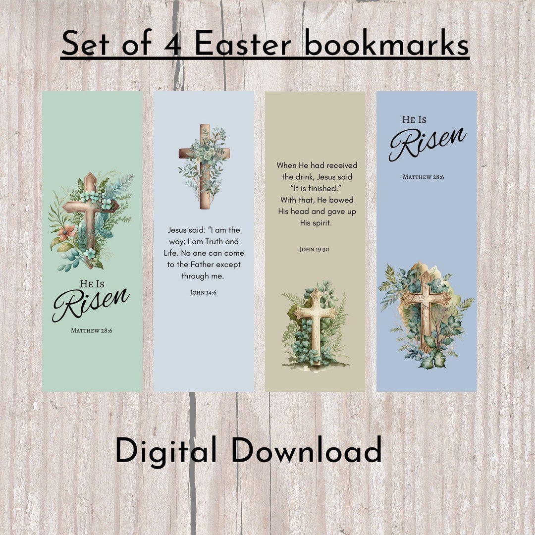 Religious Bookmarks Printable Bible Bookmarks With Cross Bible Verse ...