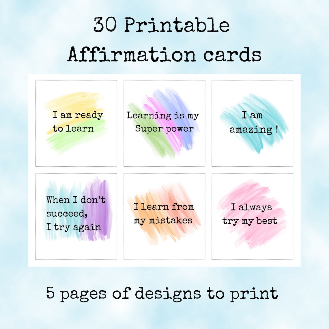 Affirmation Cards, Student Affirmation,classroom Affirmations, Positive ...