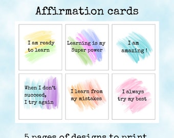 Affirmation Cards, Student Affirmation,classroom Affirmations, Positive ...