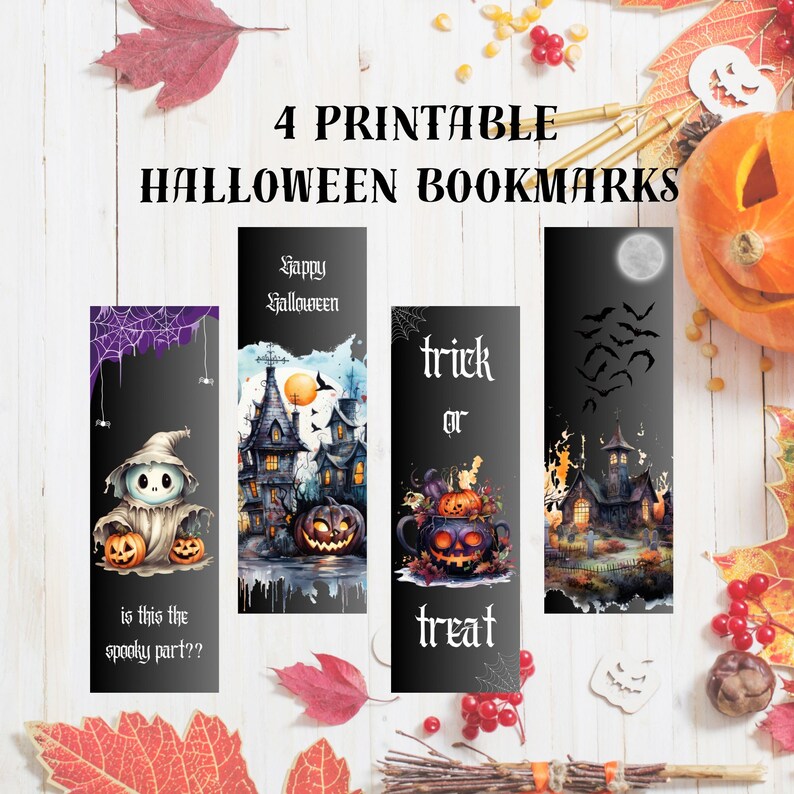 Halloween Bookmark Printable Halloween Spooky Bookmark for Kids ...