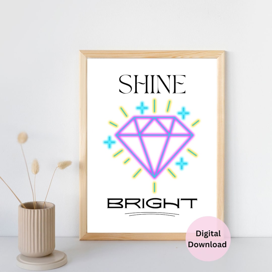 Neon Sign, Printable Affirmation Sign, Positive Quote Wall Art ...