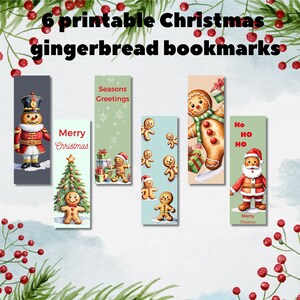 Christmas Bookmark Printable Christmas Gingerbread Bookmark Cute ...