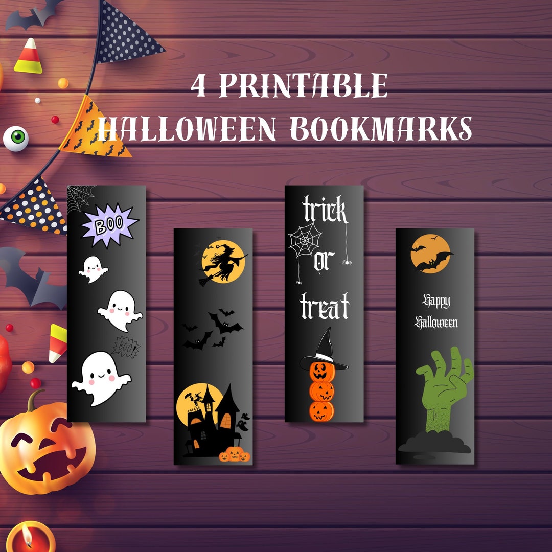 Halloween Bookmark Printable Halloween Spooky Bookmark for Kids ...