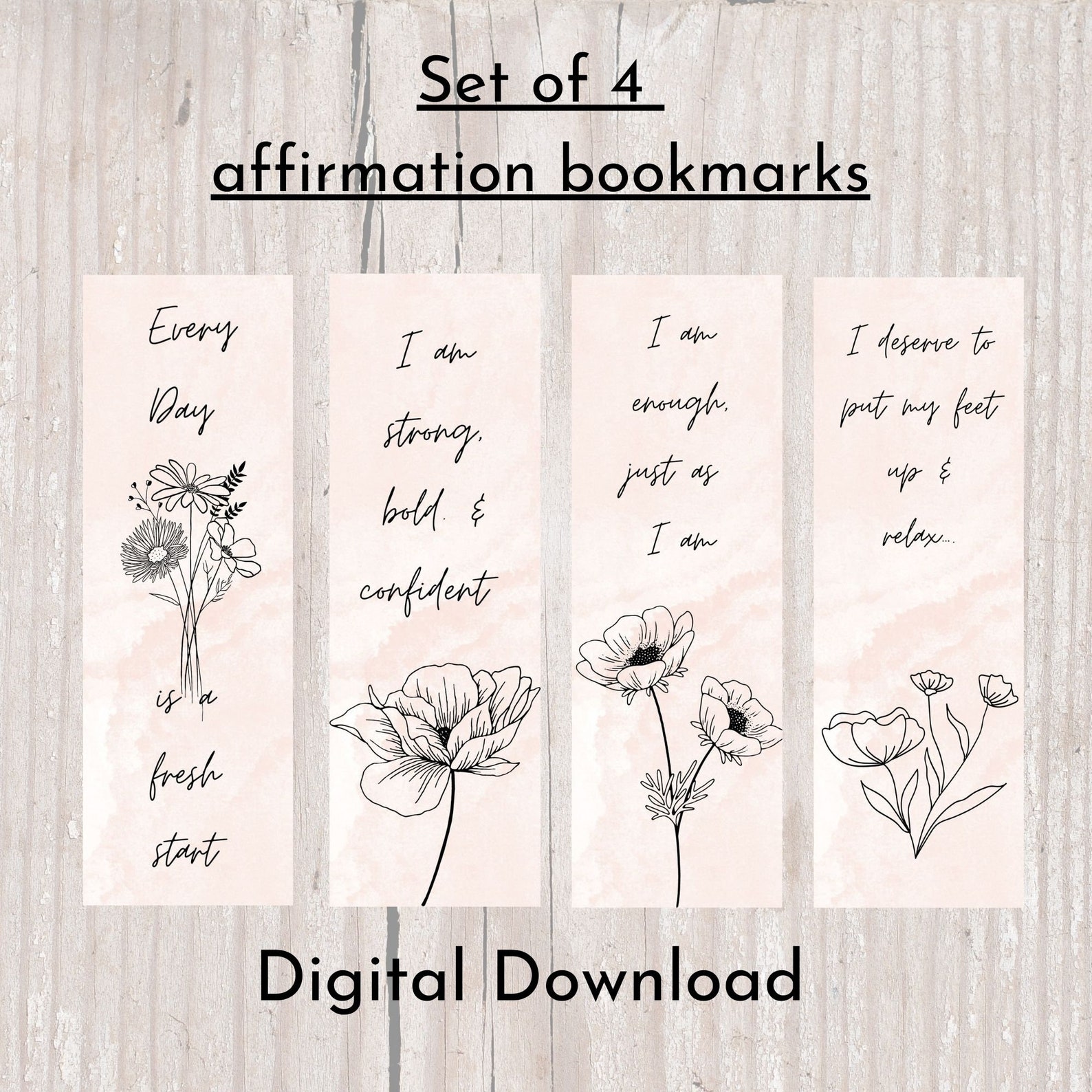 Motivational Bookmark Printable Affirmation Bookmark for Mom Printable ...