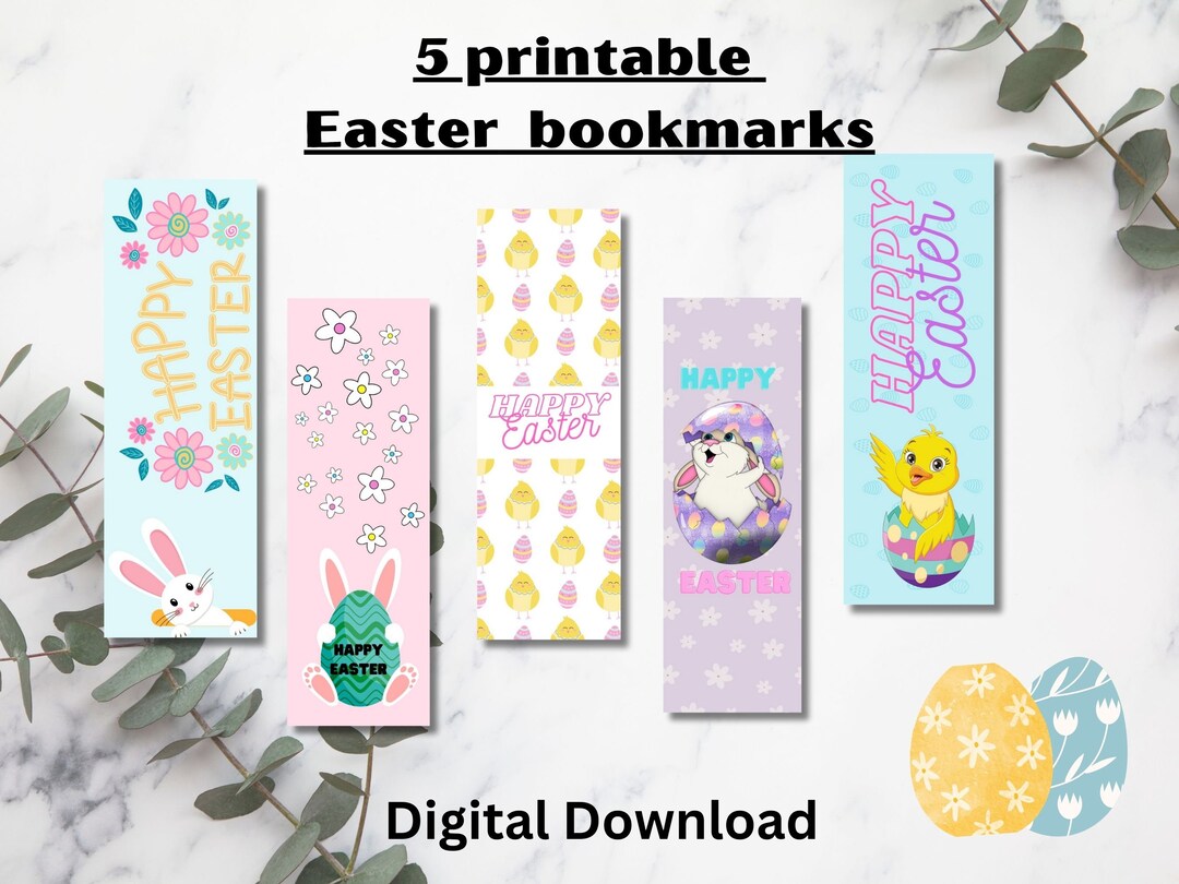 Easter Bookmark, Easter Gift Tag, Teacher Gift, Easter Gift, Printable ...