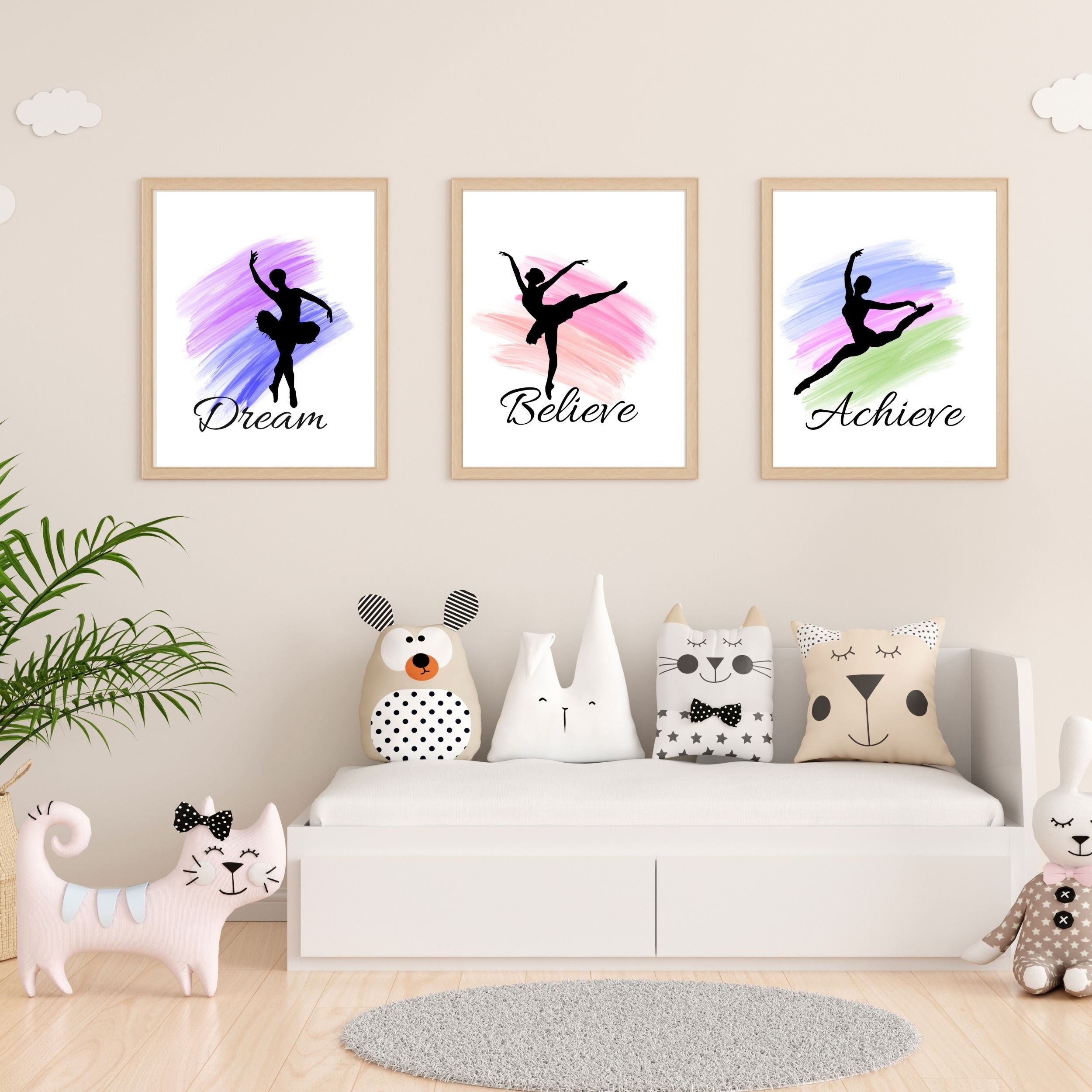 Dance Wall Art, Set of 3, Dance Printable Wall Art, Inspirational Dance ...