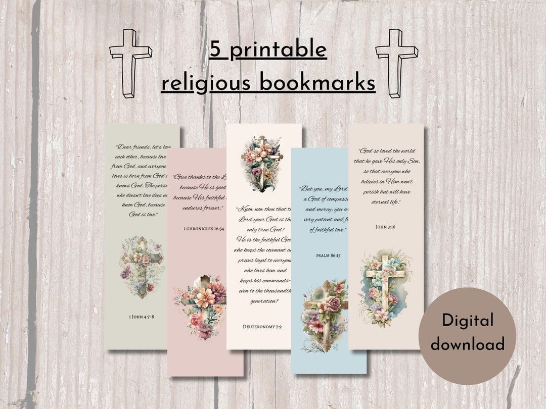 Religious Bookmarks, Catholic Bookmarks, Bookmark With Cross, Bible ...