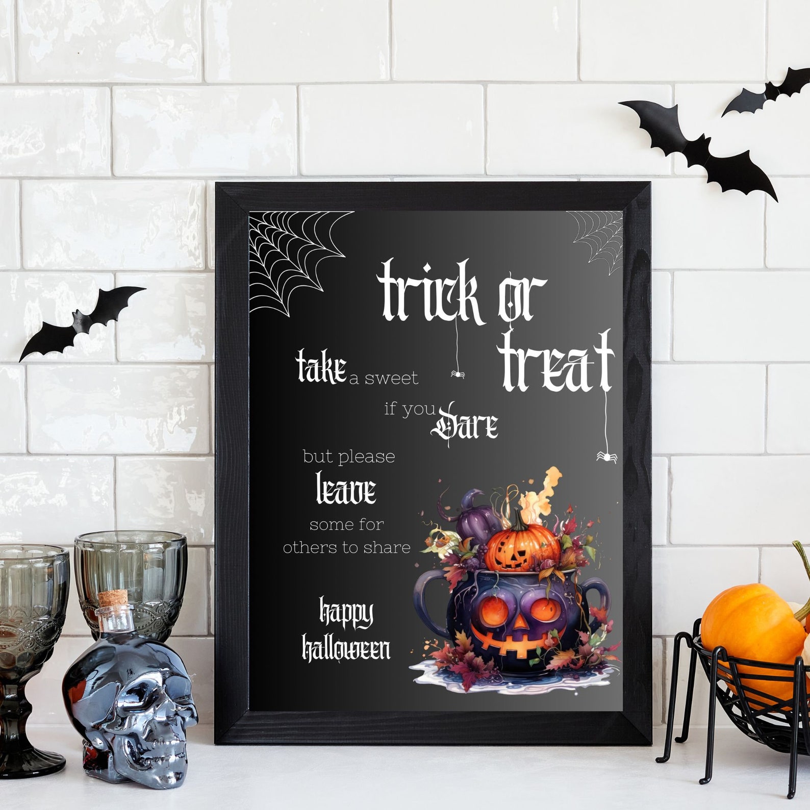 Halloween Candy Bowl Sign Printable Halloween Candy Bowl Sign Out of ...