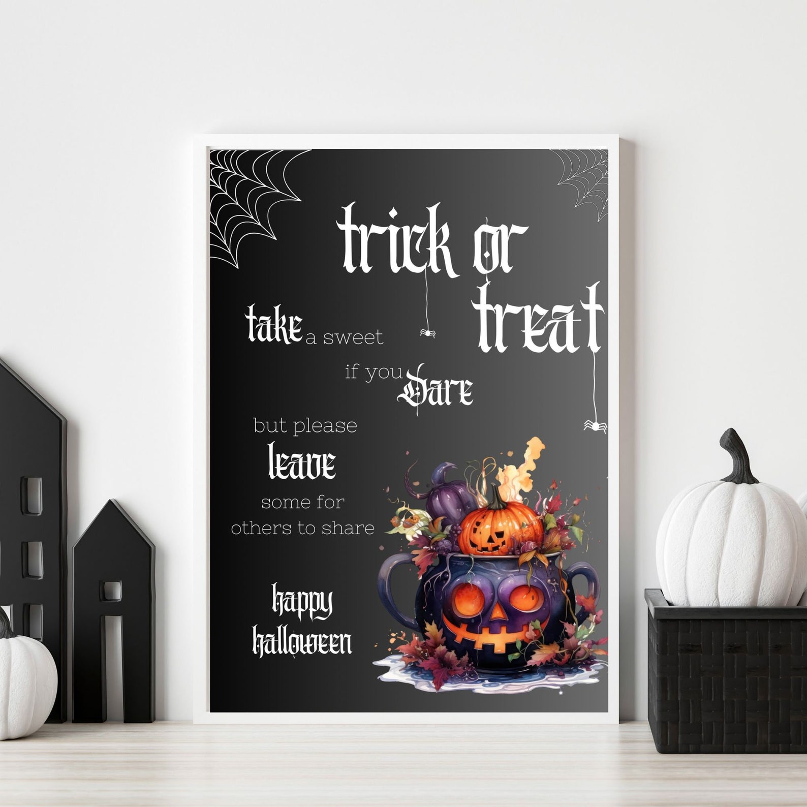 Halloween Candy Bowl Sign Printable Halloween Candy Bowl Sign Out of ...