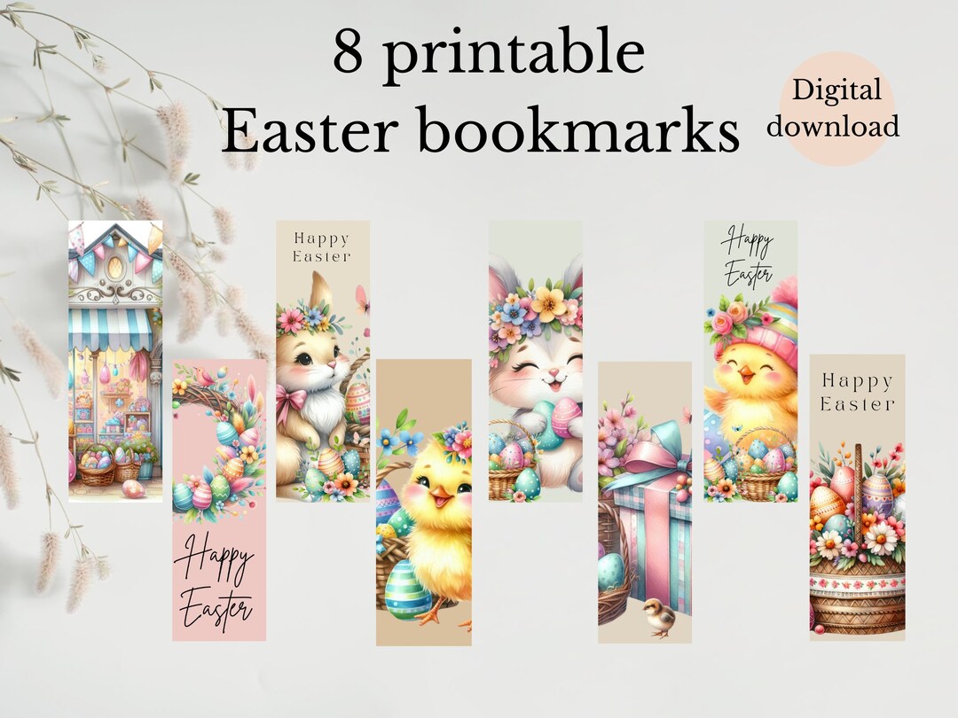 Easter Bookmark Printable Easter Gift Teacher Printable Bookmark for ...