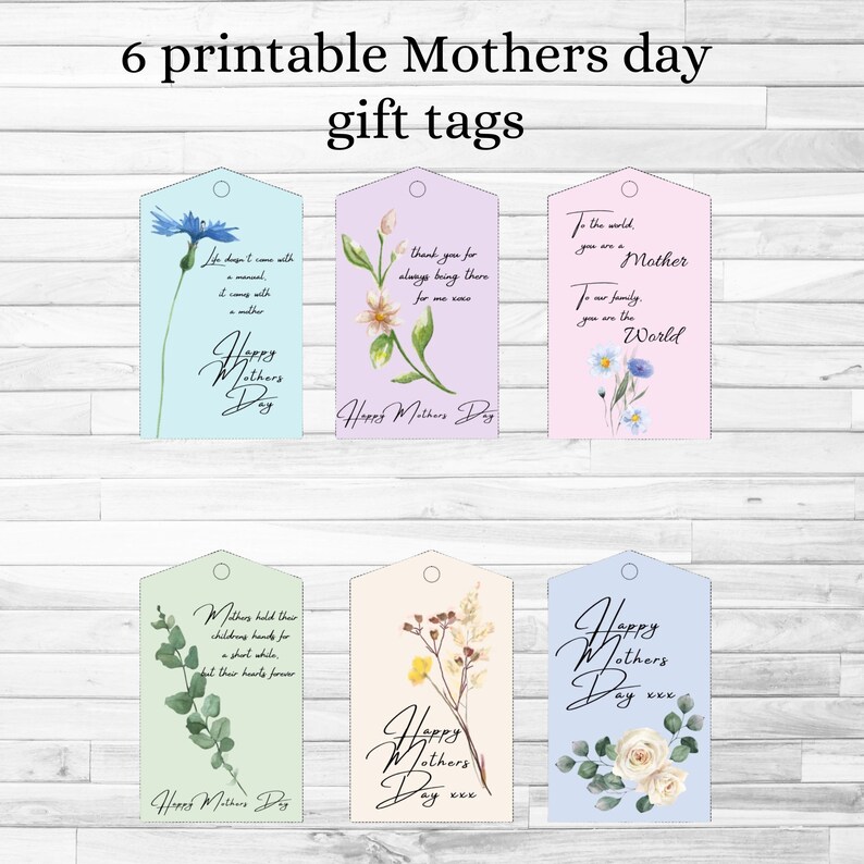 Mother’s Day Gift Tag, Printable Mother’s Day Gift Tag, Printable Gift ...