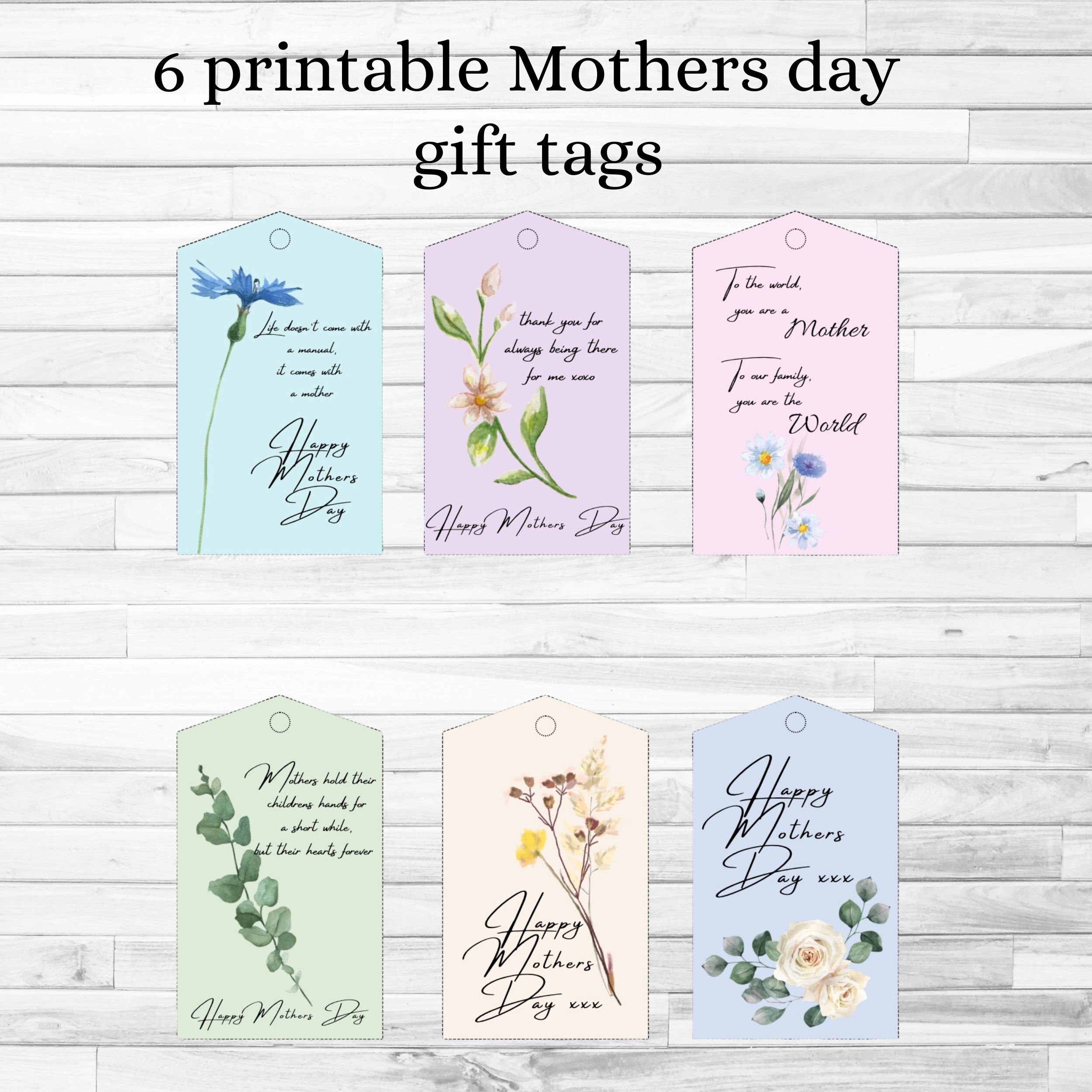 Mother’s Day Gift Tag, Printable Mother’s Day Gift Tag, Printable Gift ...