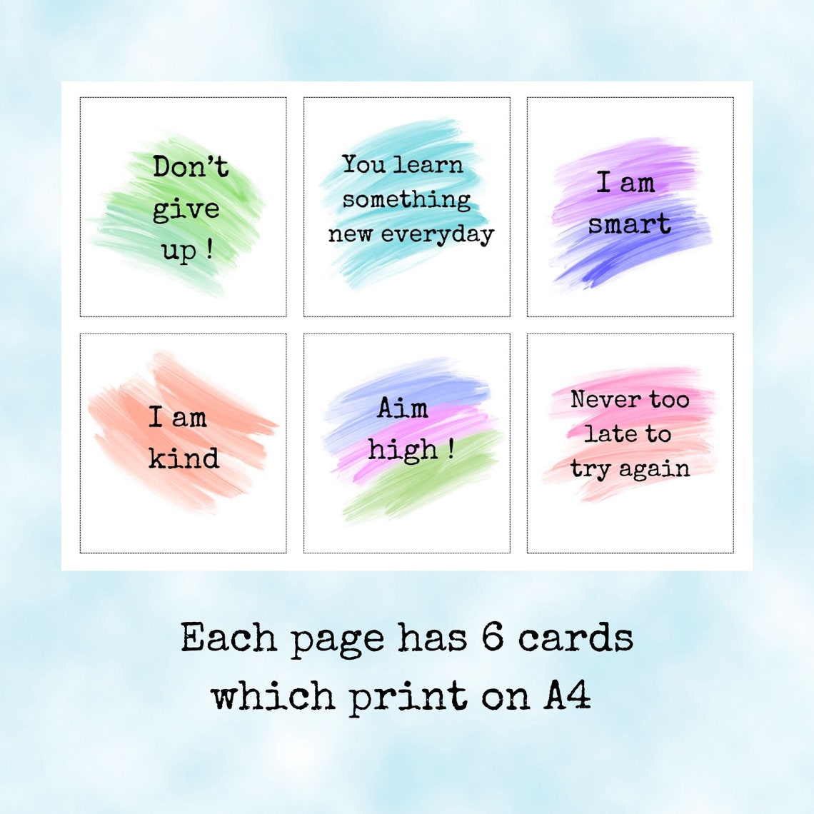 Affirmation Cards, Student Affirmation,classroom Affirmations, Positive ...