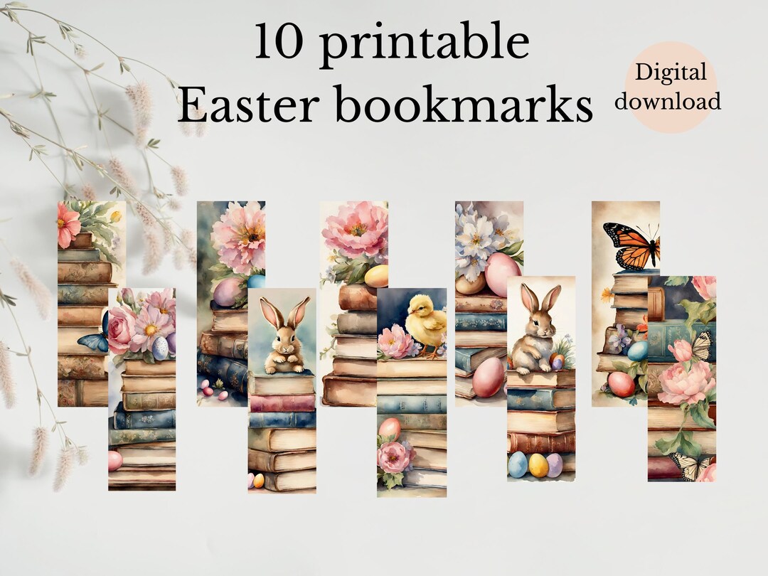 Easter Bookmark Printable Easter Gift Teacher Printable Bookmark for ...