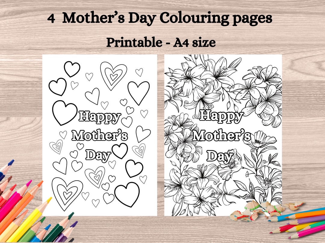 Mothers Day Colouring Page Printable Happy Mothers Day Colouring Pages ...