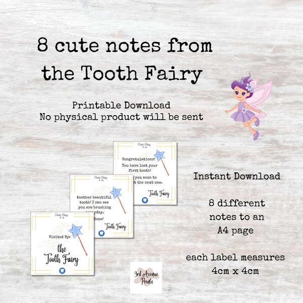Tiny Tooth Fairy Letter - Etsy