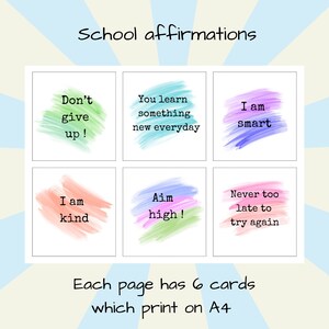 Affirmation Cards, Student Affirmation,classroom Affirmations, Positive ...