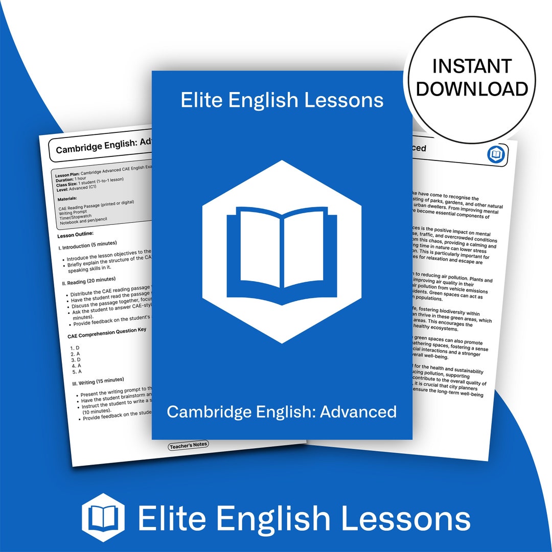 Elite English Lesson Printable PDF CAE Lesson Plan: the Impact of Technology in Education - Etsy