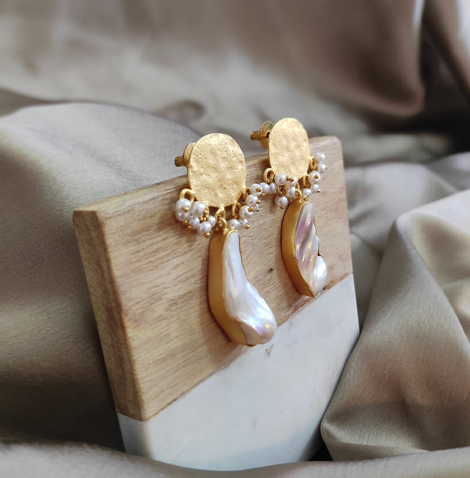 Baroque Pearl Earring Real Pearl Earring Pearl Drop Earring Freshwater ...