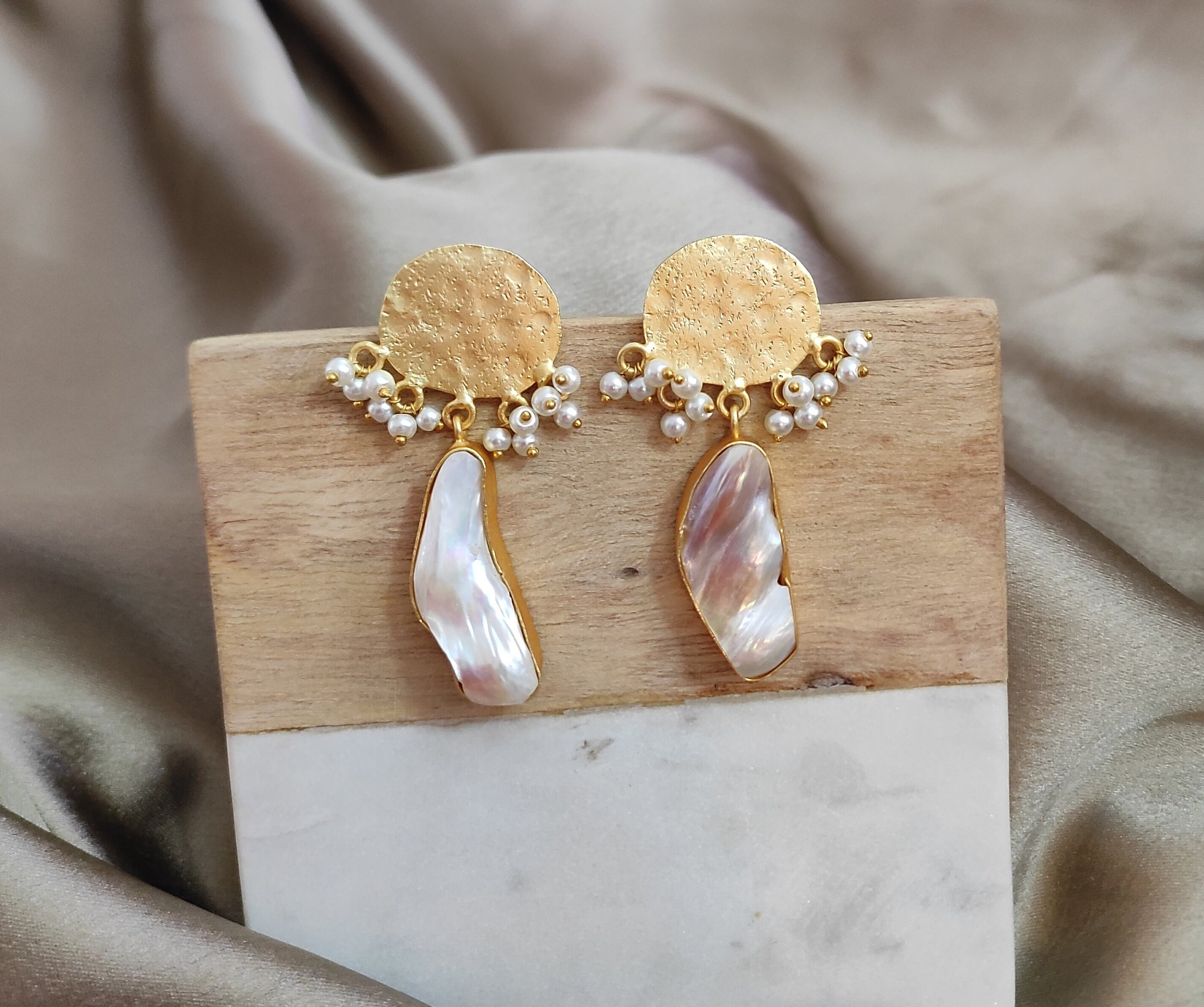 Baroque Pearl Earring Real Pearl Earring Pearl Drop Earring Freshwater ...