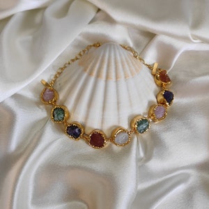 Raw Gemstone Choker Necklace Choker Gemstone Necklace Raw Crystal Necklace Rough Stone Choker ...