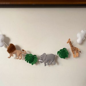 Safari Wall Garland, Jungle Nursery Garland, Woodland Garland Banner ...