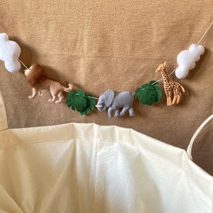 Safari Wall Garland, Jungle Nursery Garland, Woodland Garland Banner ...