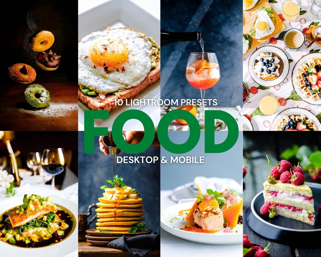 10 FOOD Preset Lightroom Mobile and Desktop Preset Food Presets, Food ...