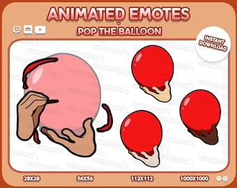 4x Animated Pop the Balloon Meme Emote: Twitch, Discord, Youtube ...