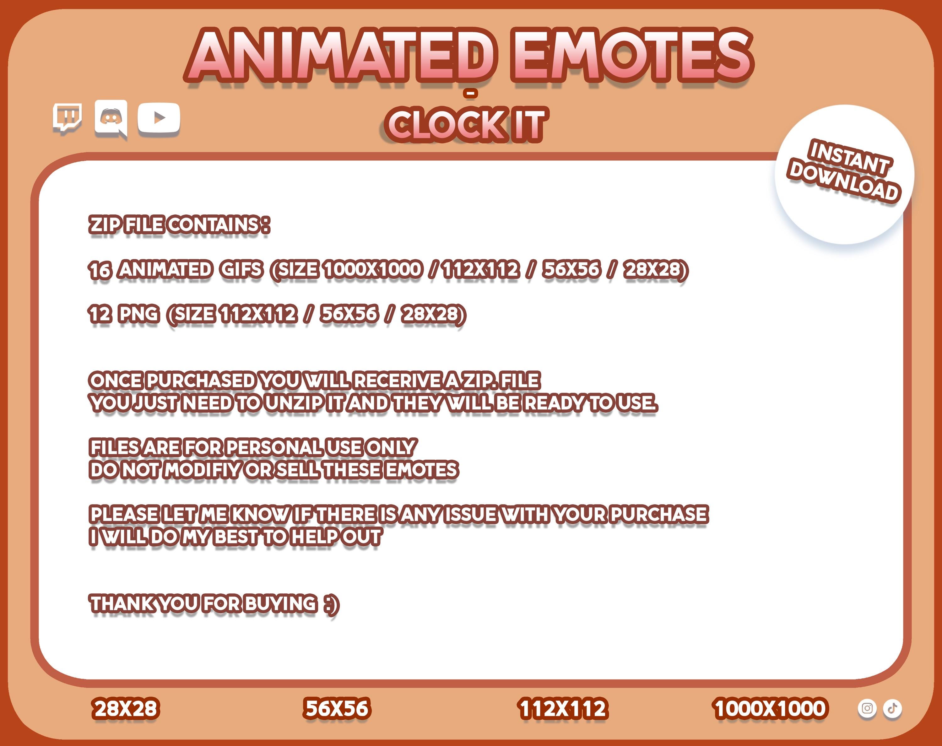 4x Animated Clock It Tap Fingers Meme Emote: Twitch, Discord, Youtube ...