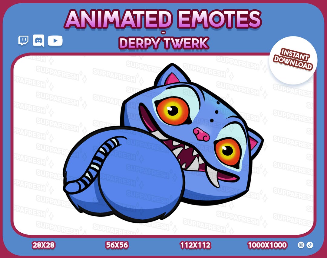 Animated Derpy Tiger Twerk Meme Emote: Twitch, Discord, Youtube ...
