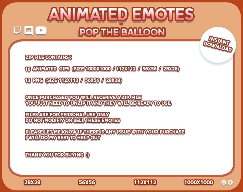 4x Animated Pop the Balloon Meme Emote: Twitch, Discord, Youtube ...