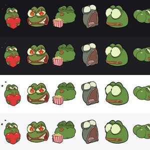 Animated Pepe Frog Emote: Embarrassed Twitch/discord (digital Download ...