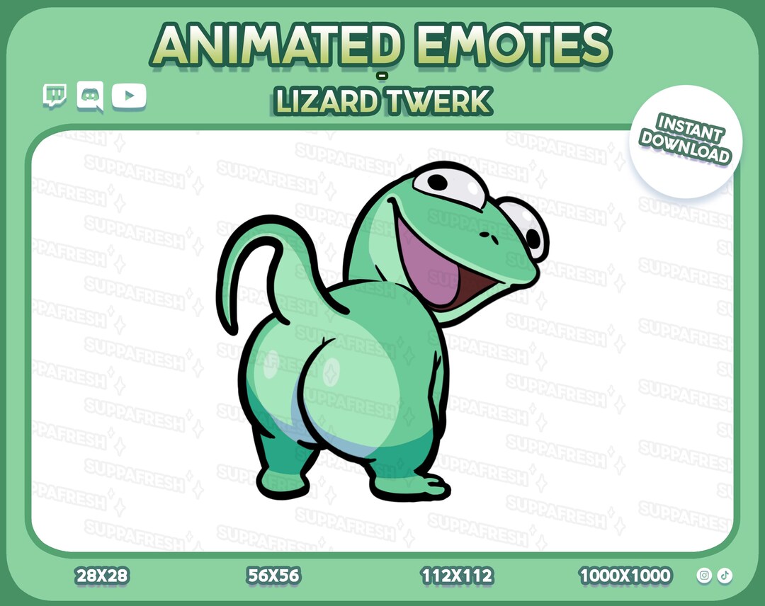Animated Tom Lizard Twerk Hoppers Meme Emote: Twitch, Discord, Youtube ...