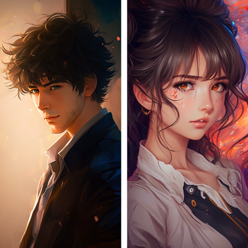 Custom Anime Portraits Anime Style Portraits valentine's Day Photos - Etsy