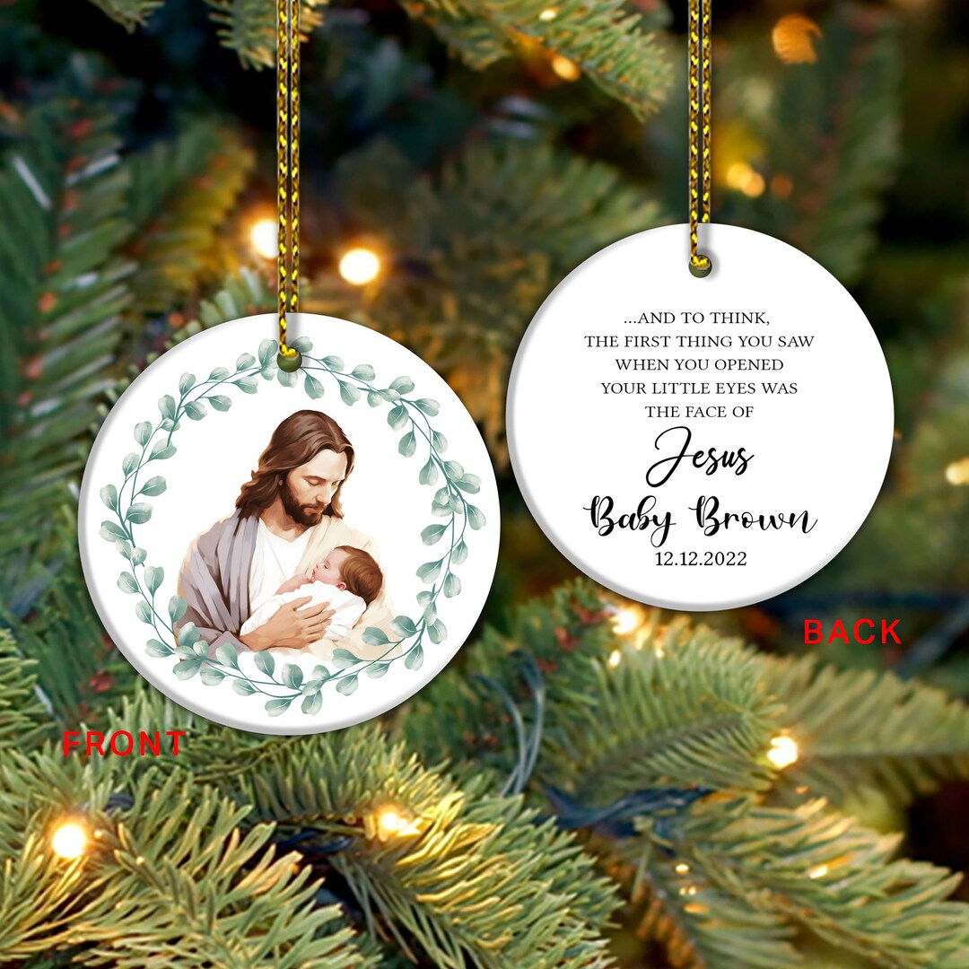 Baby Memorial Ornament Miscarriage Ornament Jesus Holding - Etsy
