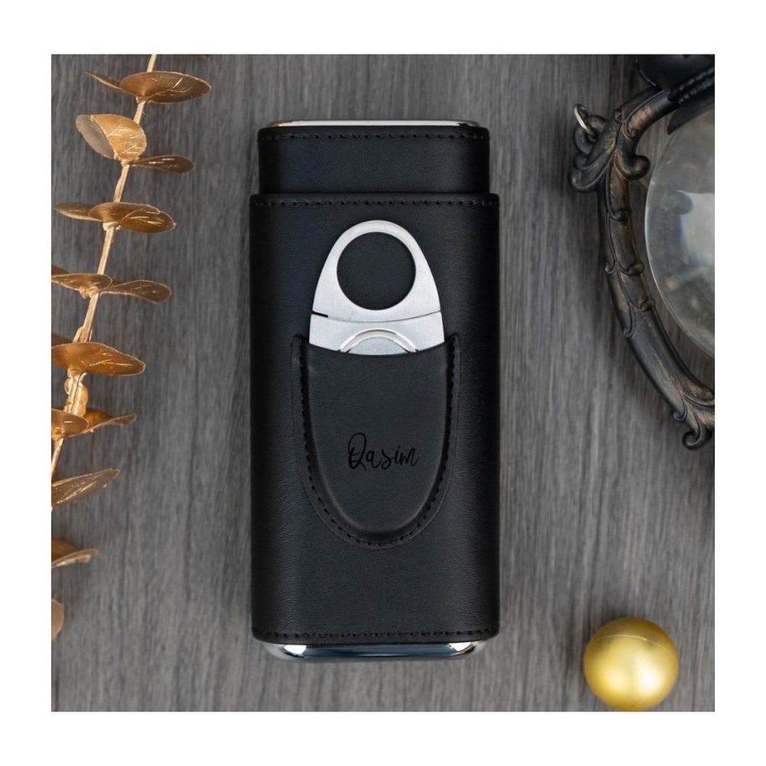 Cigars Case, Personalized Leather Cigar Case, Cigar Box, Cigar Case ...