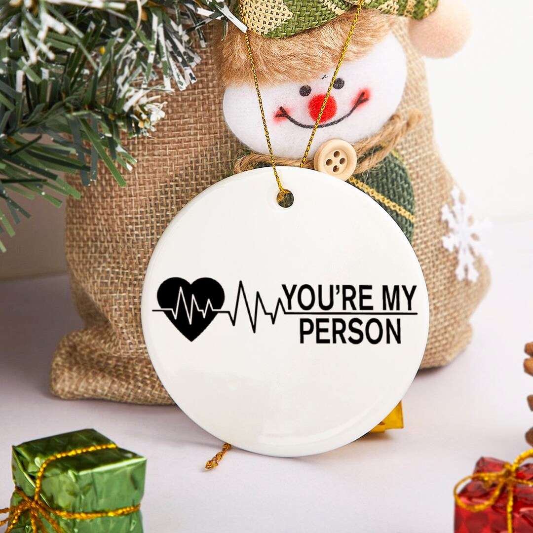 Electrocardiogram Text Gift, Valentines Day Ornament, Customized Text Gift, Memorial Word ...